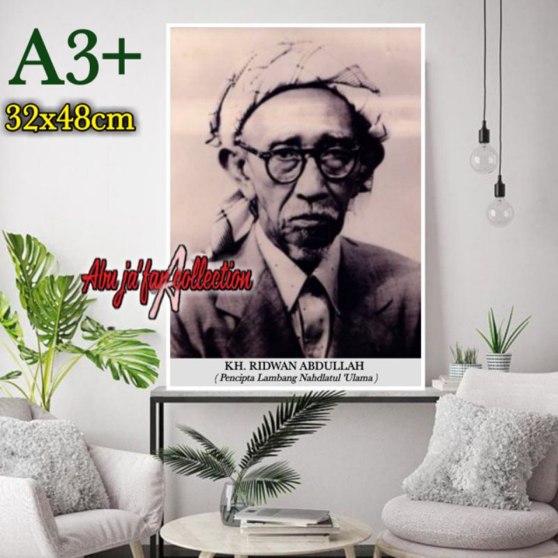 Jual POSTER KH.RIDWAN ABDULLAH|HIASAN DINDING ULAMA DAN HABAIB|POSTER ...