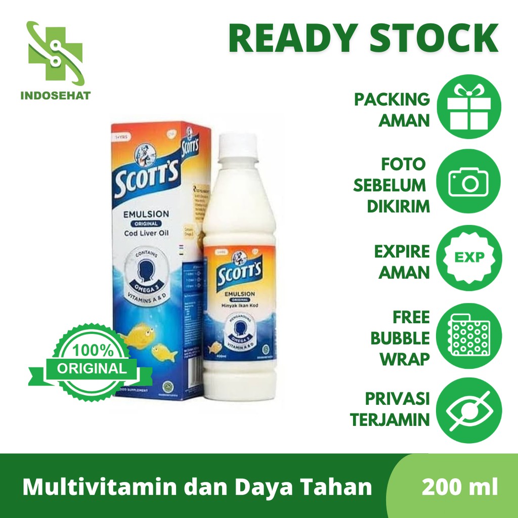 Scott's Emulsion PUTIH / ORIGINAL (200ml/400ml) | Shopee Indonesia