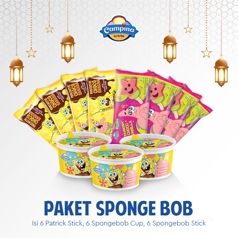 Jual PAKET ICE CREAM CAMPINA NICKELODEON SPONGEBOB - ES KRIM Indonesia ...