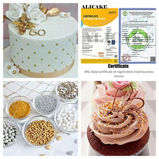 Jual Gold pearl sprinkle 40g besar 4 mm hiasan kue mutiara emas halal ...