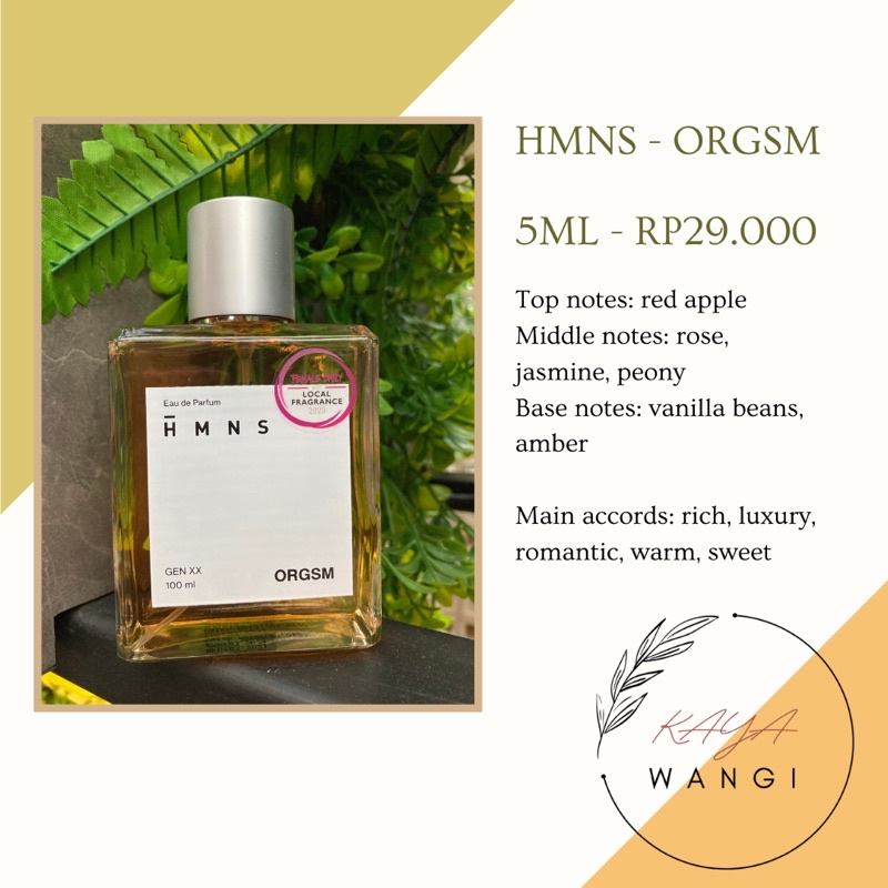 Jual Decant HMNS Orgsm EDP 5ml | Shopee Indonesia
