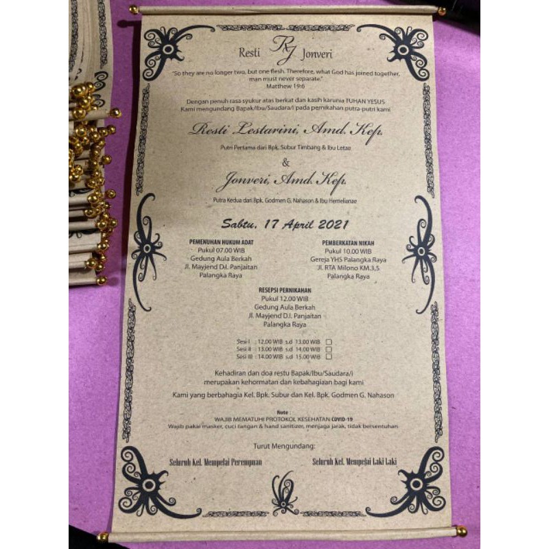 Jual Undangan Gulung Dayak Indonesia|Shopee Indonesia