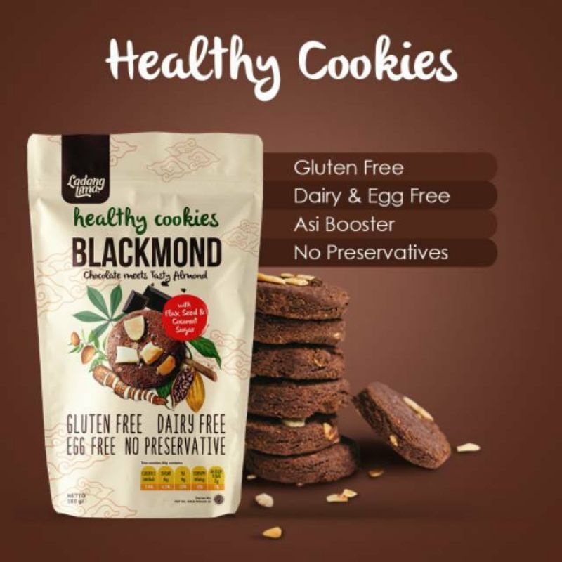 Jual Ladang Lima Cookies Blackmond Gluten Free 180g | Shopee Indonesia