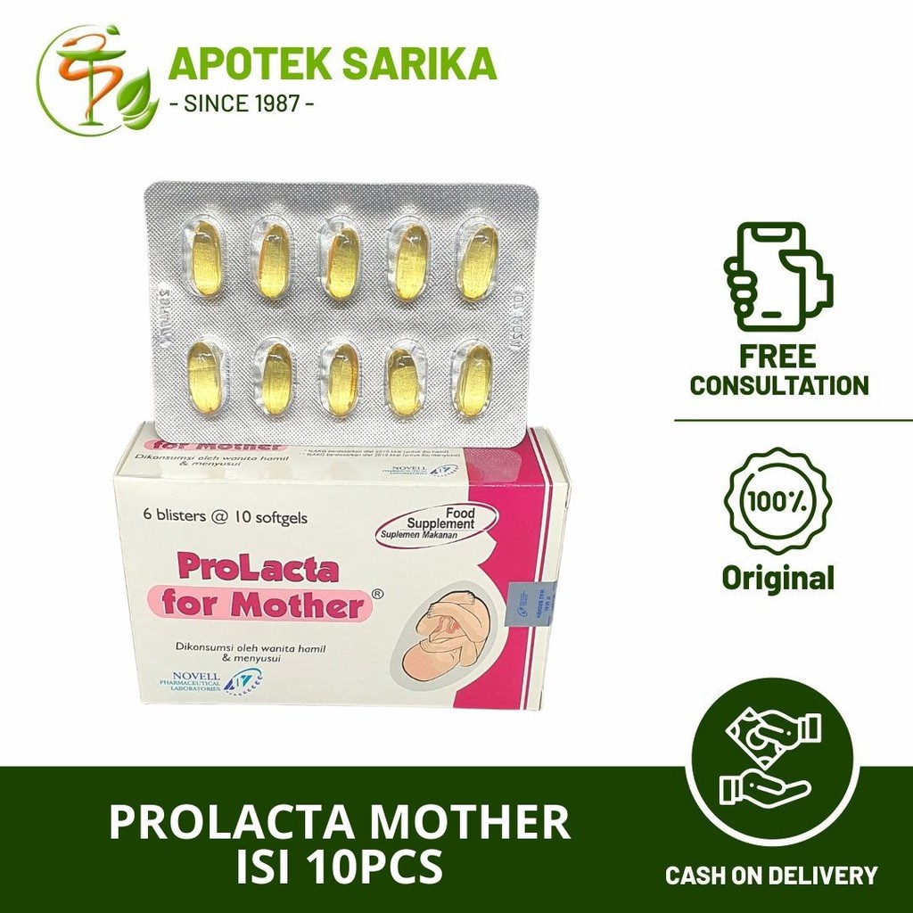 Jual Prolacta for mother 1 strip 10pcs (minyak ikan mencerdaskan bayi dalam kandungan) | Shopee ...
