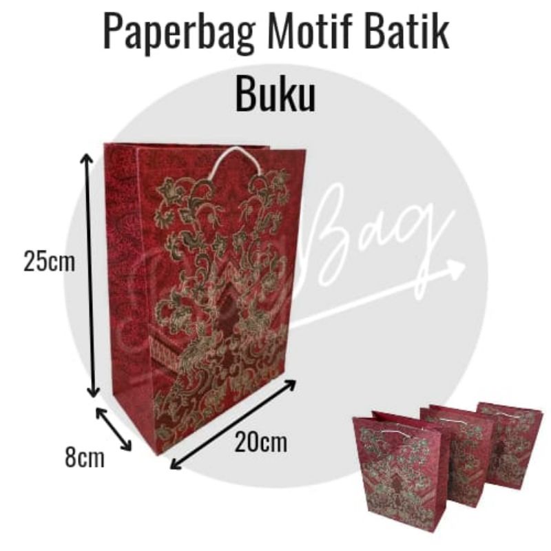 Jual paper bag motif batik buku/20x25/kecil | Shopee Indonesia