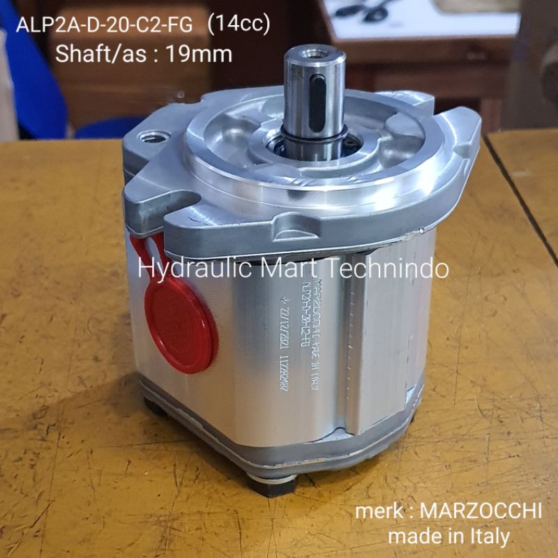Jual pompa hydraulic gear pump ALP2A-D-20-C2-FG (14cc) as/shaft 19mm SAE-A - MARZOCCHI-Italy ...