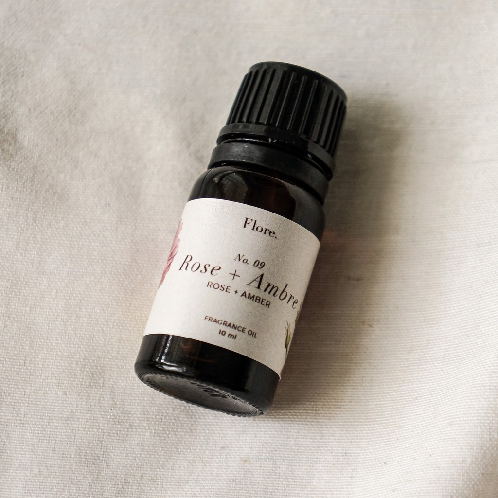 Jual Flore Fragrance Oil - No. 09 Rose + ambre (rose + amber) | Shopee ...