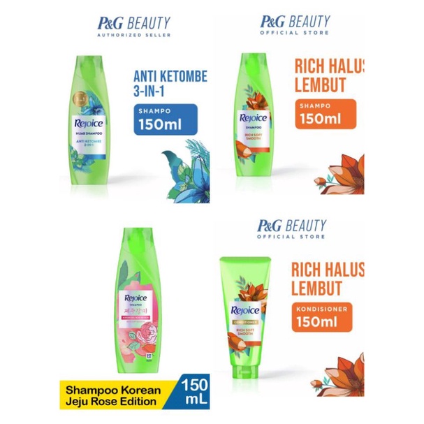 Jual Rejoice Shampo Rich Soft Smooth / Anti Ketombe / Korean Jeju 150 ml Indonesia|Shopee Indonesia