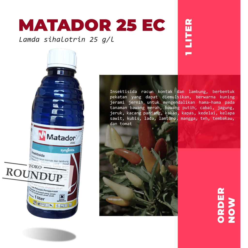 Jual Matador 25 EC 1 Liter ml | Insektisida Pembasmi Hama Tanaman ...