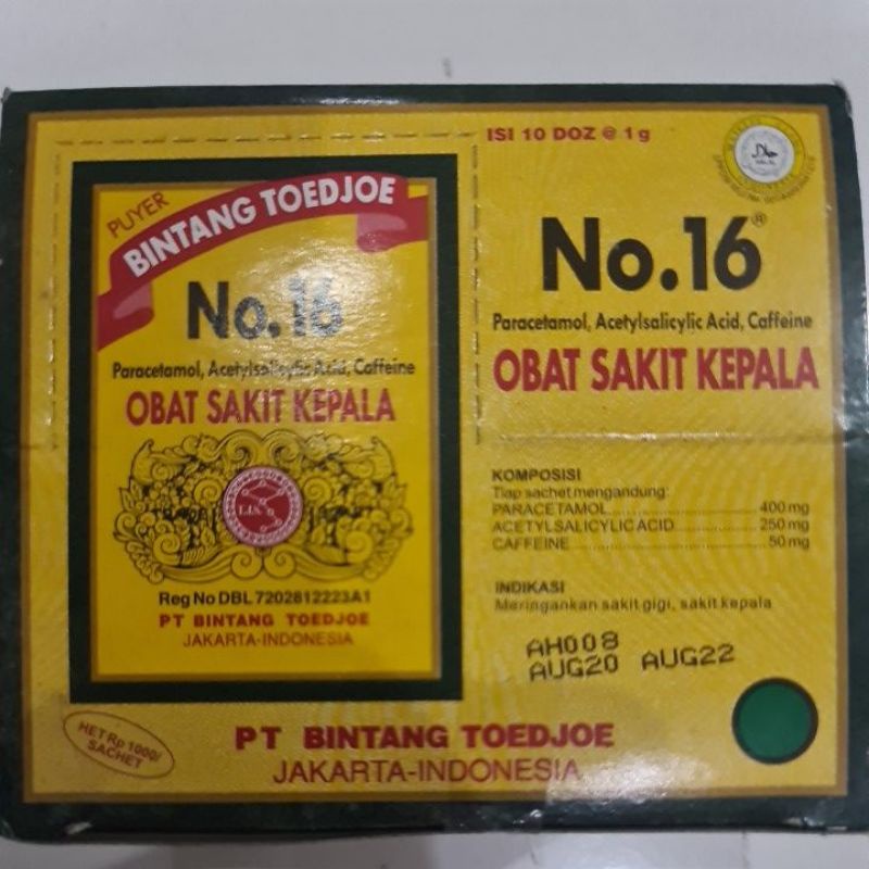 Jual Puyer bintang toedjoe no.16 1 kotak | Shopee Indonesia