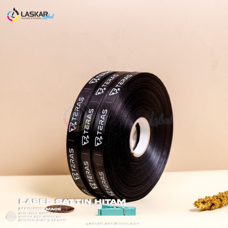 Jual label satin hitam label merk label pakaian aksesoris label satin ...