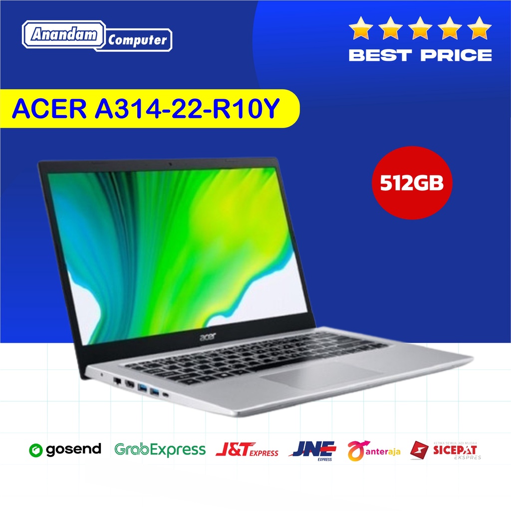 Jual Laptop ACER Aspire 3 A314-22-R10Y|R3-3250U/8GB/512GB/W11+OHS ...
