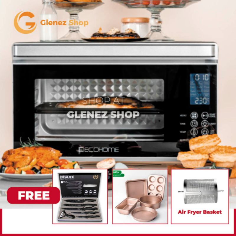 Jual XTRA DISC ECOHOME Oven Digital Microwave Air Fryer Oven Listrik ...