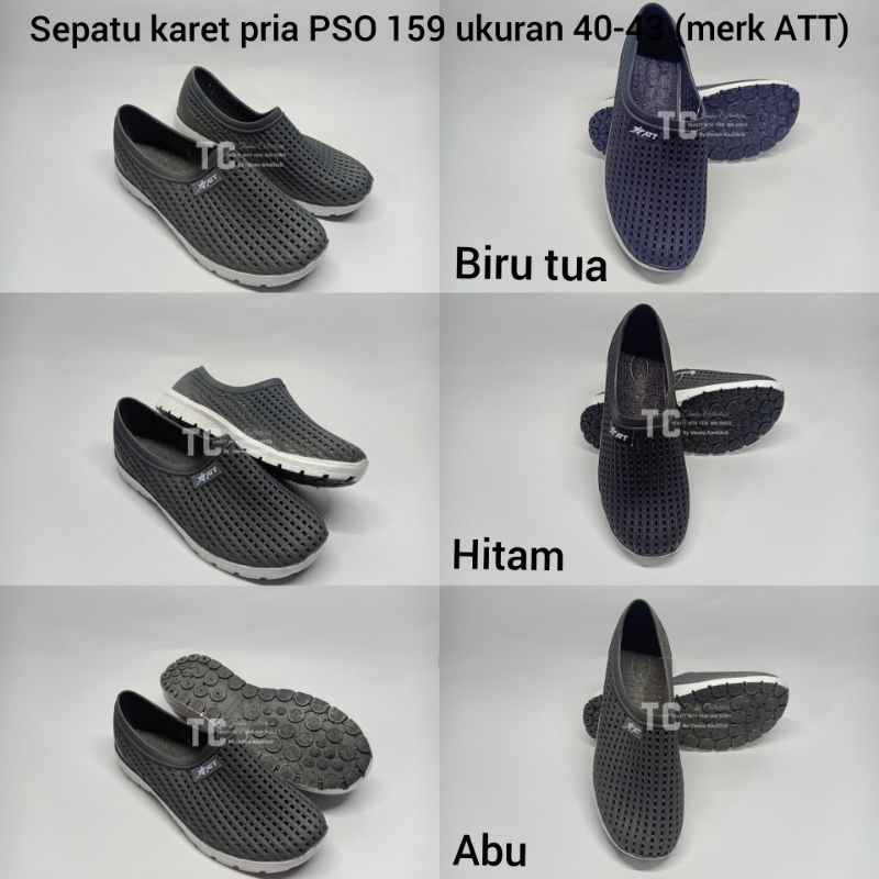 Jual Sepatu karet pria PSO 159 ukuran 40-43 (merk ATT) | Shopee Indonesia