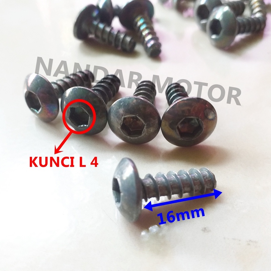 Jual BAUT SEKRUP YAMAHA KUNCI L 4 M5x16 | Shopee Indonesia