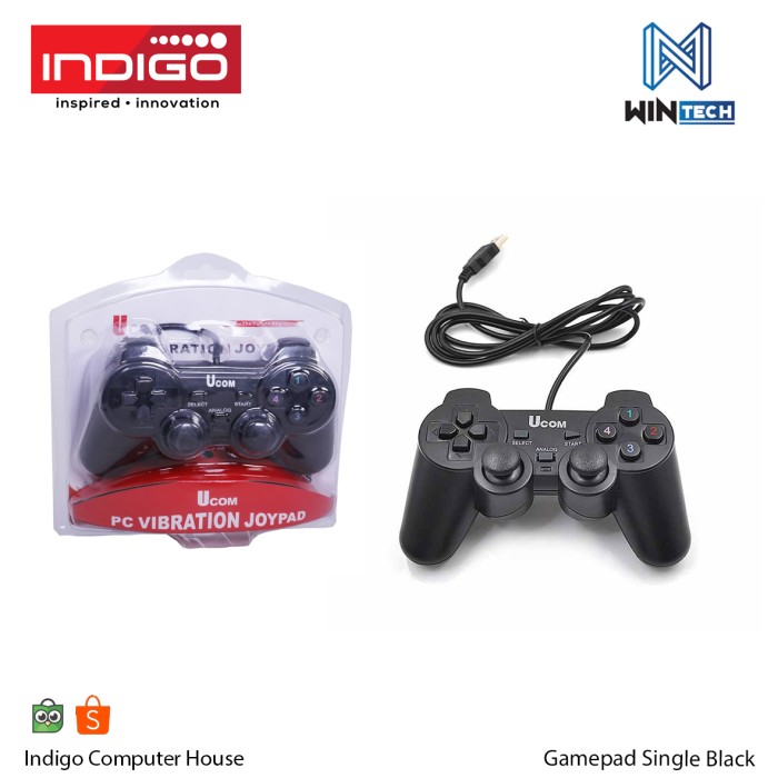 Gamepad Single Hitam | Gamepad PC | Joystick Single Hitam USB For PC ...