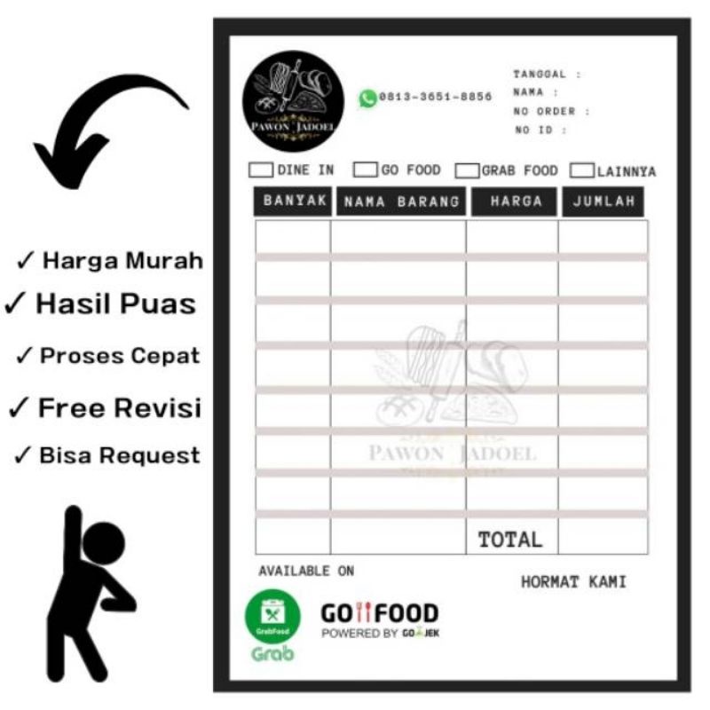 JASA DESAIN NOTA PENJUALAN MURAH BISA REQUEST DESIGN NOTA CUSTOM ...