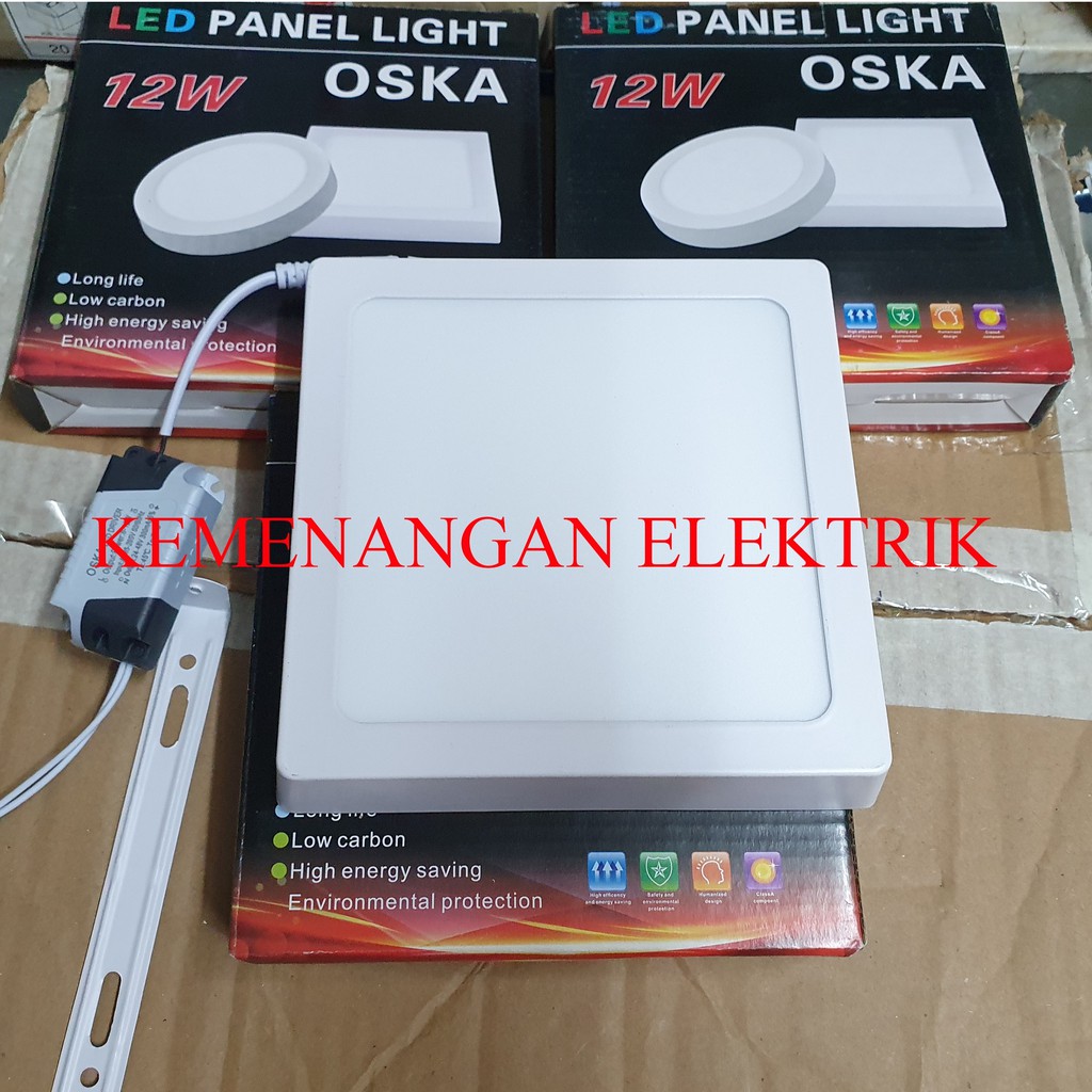 Jual OSKA LAMPU DOWNLIGHT LED PANEL 12W KOTAK OUTBOW PLAFON TEMPEL PUTIH WARM WHITE 12 W 12WATT ...