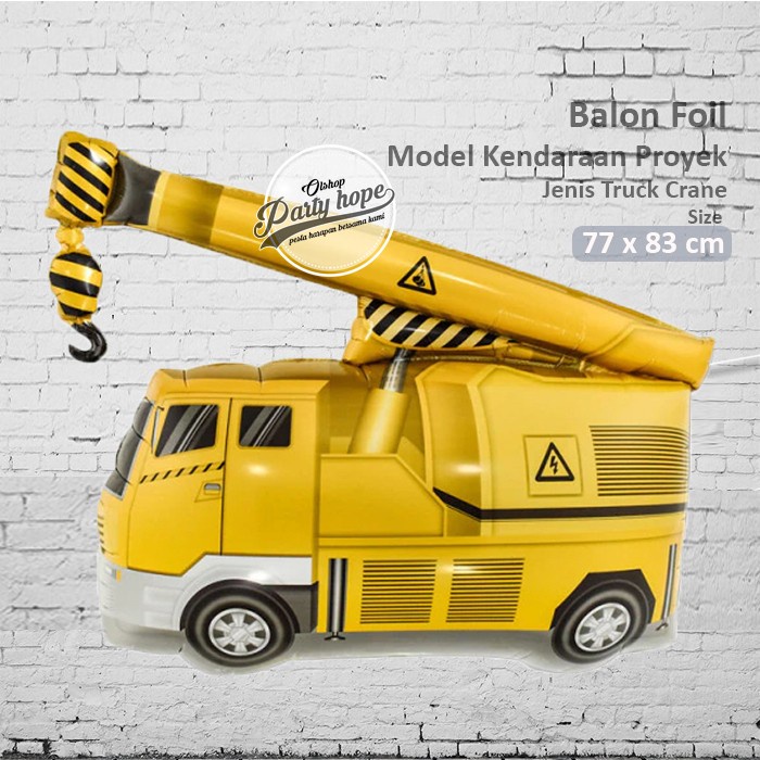 Jual Balon Foil mobil kendaraan proyek TRUCK CRANE / balon mobil ...