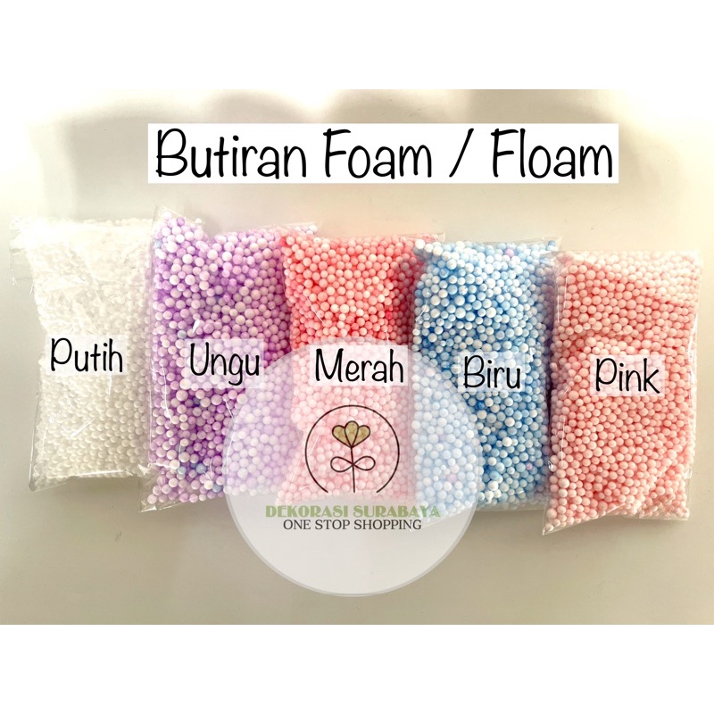 Jual Butiran Foam / Isi Floam Slime 1pack | Shopee Indonesia