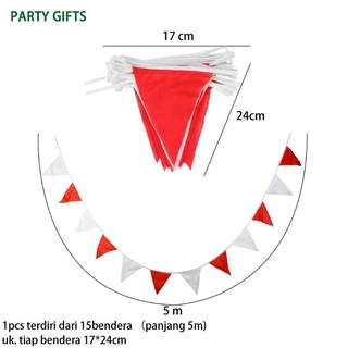 Jual bendera segitiga bendera bunting flag bendera renceng bendera hiasan 5 meter bendera ...