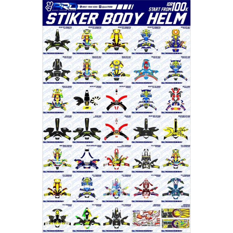 Jual Sticker helm Fullface | Shopee Indonesia