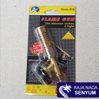PAKET BLOW TORCH & GAS PORTABLE LAS KUNINGAN METAL BAJA FLAME GUN FIRE ...