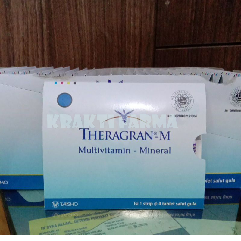 Jual Theragran-M Multivitamin - Mineral ( 1 strip@4 tablet) | Shopee ...