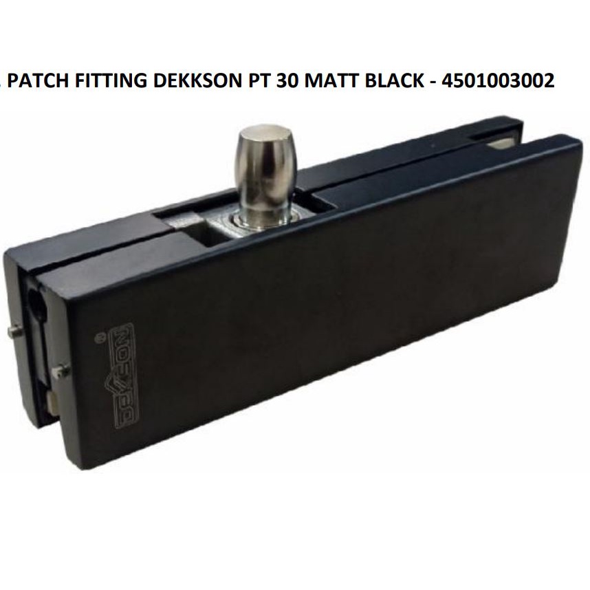 Jual PATCH FITTING DEKKSON PT 30 MATT BLACK Over Panel Patch Pintu Kaca ...