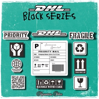 Jual STIKER PACKAGE STIKER FRAGILE DHL BLACK EDITION STICKER CASE ...
