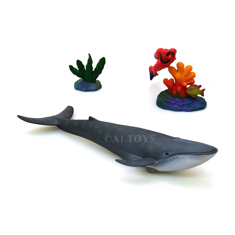 Jual Miniatur Paus Biru Blue Whale 24 cm Indonesia|Shopee Indonesia