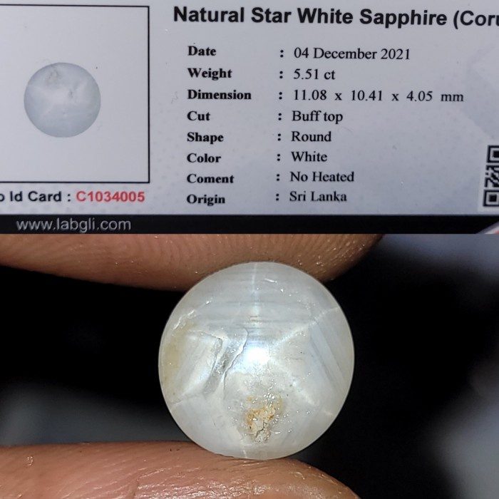 Jual Batu natural star sapphire ceylon safir srilanka | Shopee Indonesia