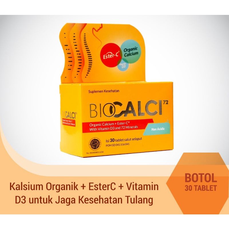 Jual BIO-CALCI 72 - isi 30 ORGANIC CALCIUM + ESTER C dan VITAMIN D3 ...