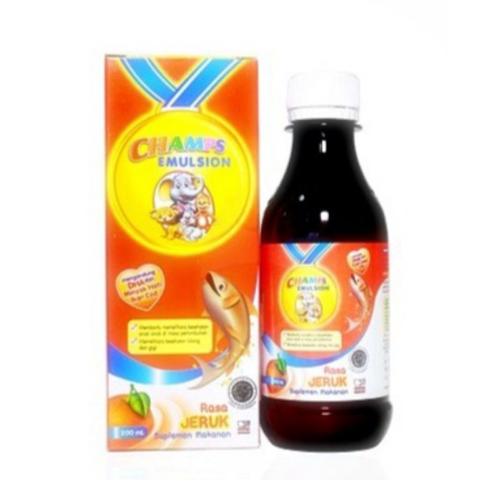 Jual CHAMPS Emulsion Cod Liver Oil 350 mL + Hadiah | Shopee Indonesia