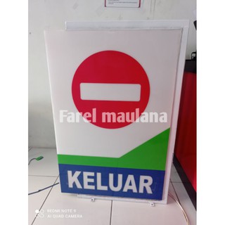 Jual Rambu exit masuk spbu / plang keluar masuk spbu /rambu in/out ...