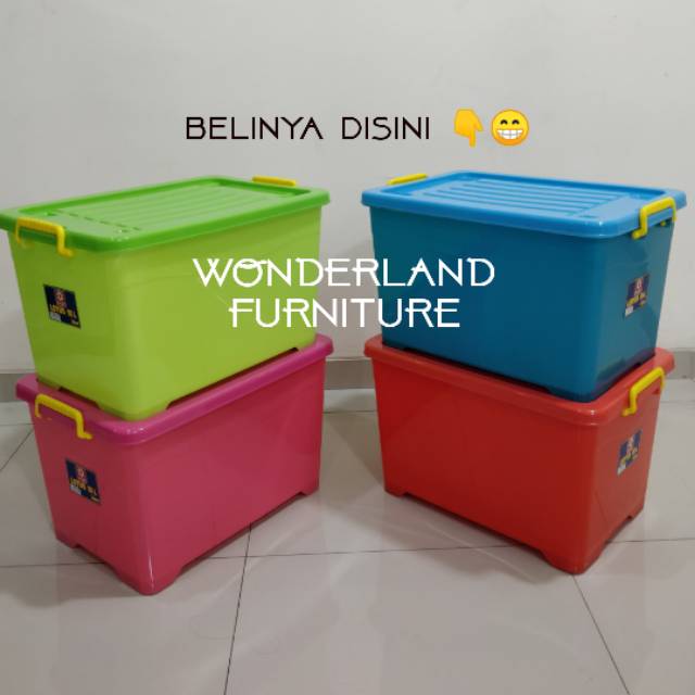 Jual Box container 50 liter plastik warna ( RODA ) Indonesia|Shopee ...