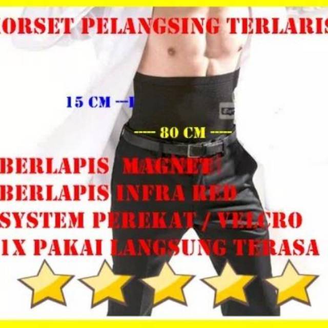 Korset Pria Pelangsing Perut Buncit Men's Inner Muscle Belt man ...