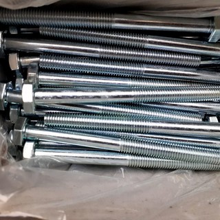 Jual BAUT MUR M10 X 120 PUTIH BMP M10X120 PANJANG 12CM 12 CM KUNCI 17 ...