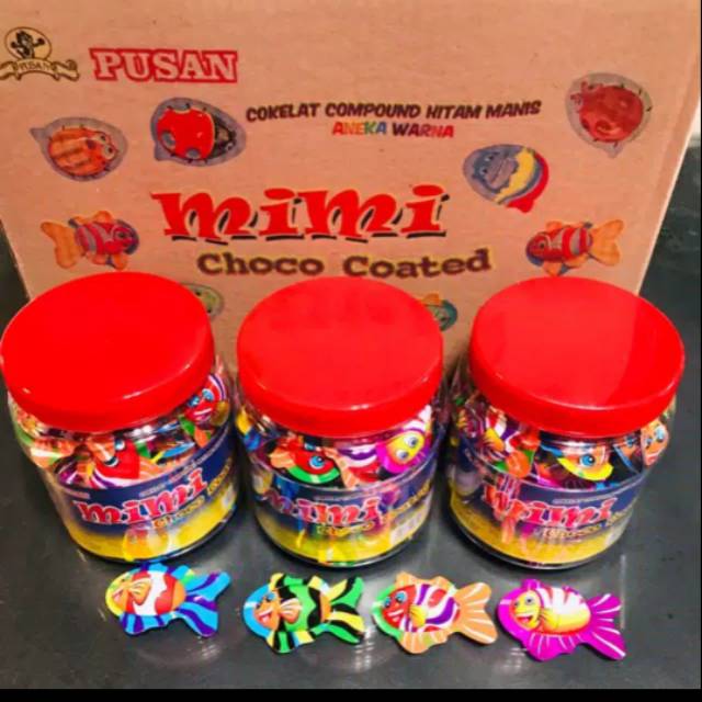 Jual Pusan mimi choco ikan isi 45/toples | Shopee Indonesia