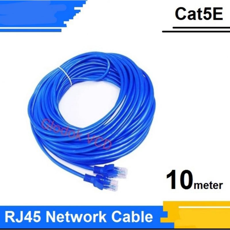 Jual KABEL LAN UTP CAT5E 10M / INTERNET/ETHERNET CABLE 10m RJ45 | Shopee Indonesia