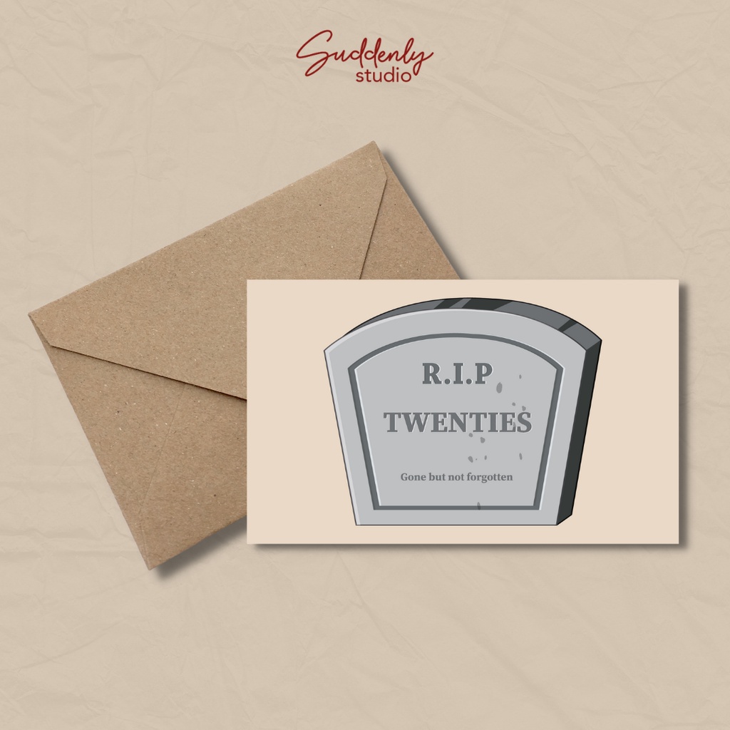 Jual Kartu Ucapan - RIP Twenties Happy Birthday - SUDDENLY STUDIO ...