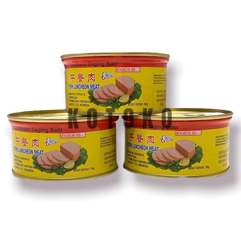 Jual Gulong Pork Luncheon Meat / Daging Babi Kaleng Olahan 190gr ...