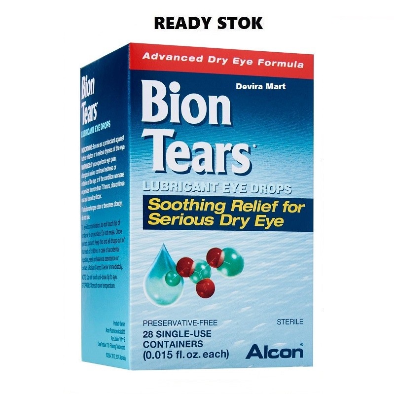 Jual Alcon Bion Tears 28 Vials 0.45ml Lubricant Dry Eye Drops Obat ...