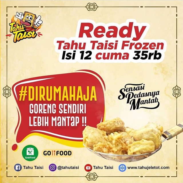 Jual Tahu Jeletot Taisi Original Frozen isi 12 pcs | Shopee Indonesia