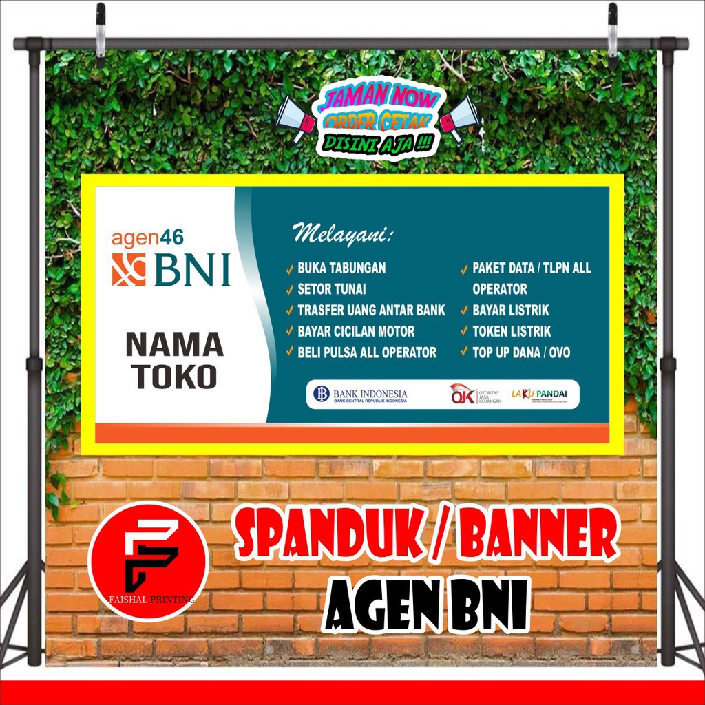 Jual Spanduk Banner AGEN BNI 46 Ukuran 2 x 1 meter | Shopee Indonesia
