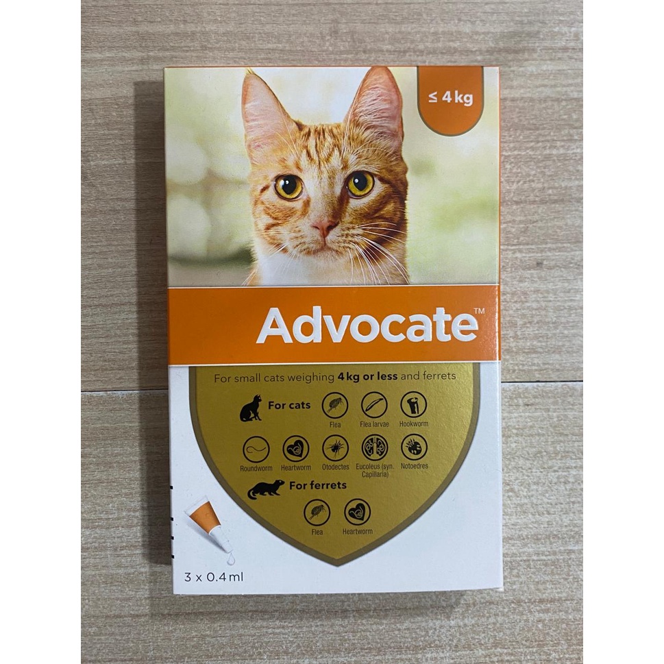 Jual ADVOCATE CAT SMALL 0,4 ML (OBAT KUTU KUCING 1 PCS) | Shopee Indonesia