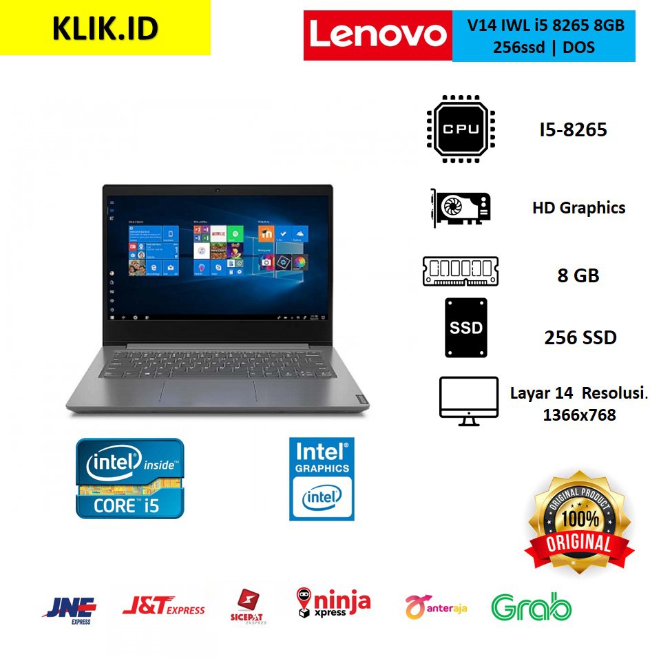 Jual Lenovo V14 IWL i5 8265 8GB 256ssd Dos 14.0 | Shopee Indonesia