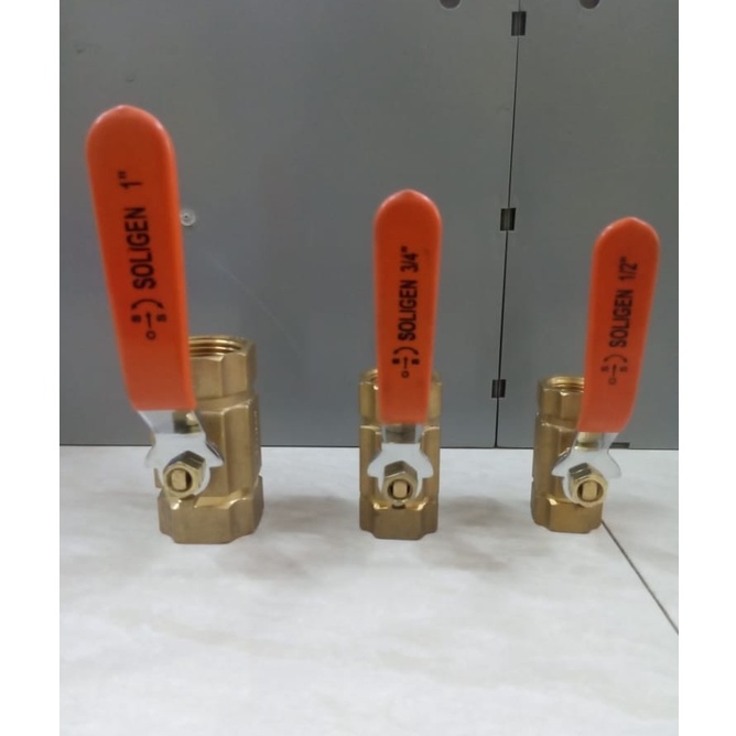 Jual BALL VALVE KUNINGAN SOLIGEN 1/2" - 3/4" - 1" / BRASS / STOP KRAN KUNINGAN SOLIGEN | Shopee ...