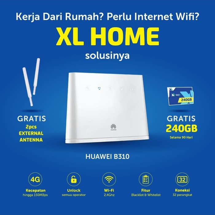 Jual Home Router Wifi 4G Huawei B310 XL Go Unlock - Garansi Resmi ...