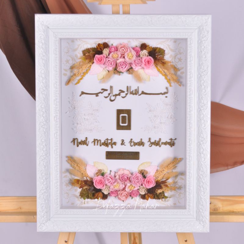 Jual Mahar rustic / mahar akrilik / mahar pernikahan bingkai / mahar ...
